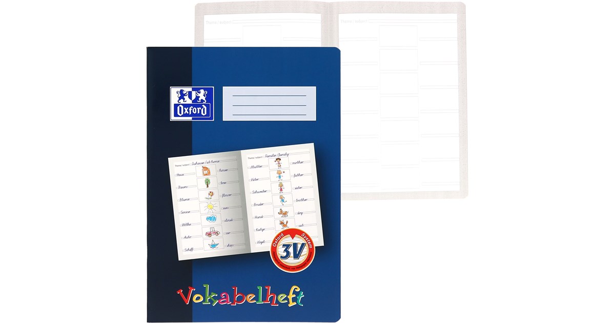 OXFORD 100057954 - Oxford Vokabelheft A4-Lineatur V3-16 Blatt-90g/qm